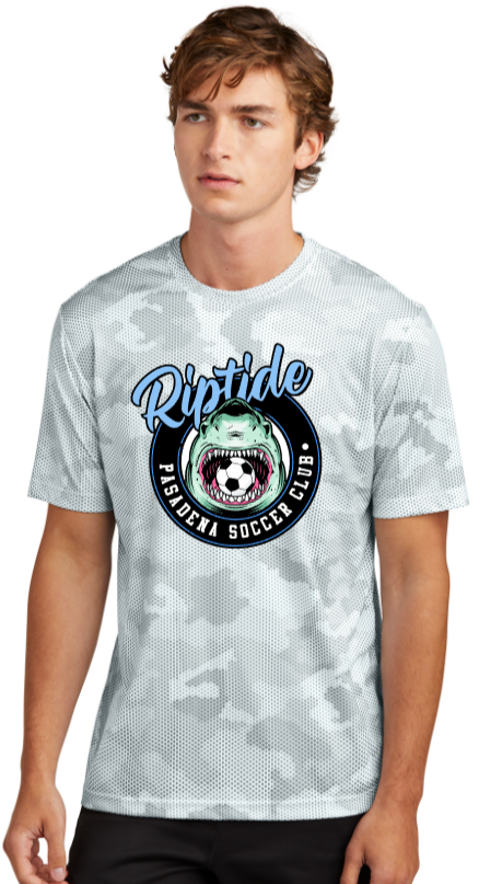 Psc Riptide Shark White Camo Hex Short Sleeve Shirt Crab And Anchor