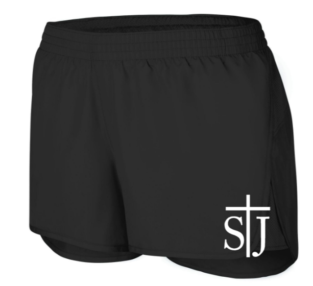 St. Joseph School - GIRLS Youth Training Shorts - STJ logo - Black ...