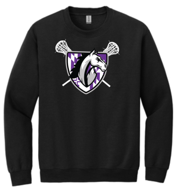 Meade Lax - Crew Neck Sweatshirt (Black) – Crab & Anchor Apparel