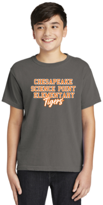CSP Elementary - Tiger Letters - Youth Comfort Colors – Crab & Anchor ...