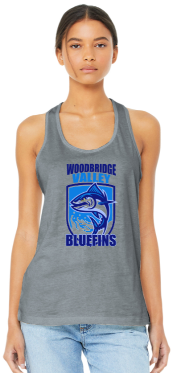 Bluefins Swim Team - Official Racerback Tank Top (White or Grey) – Crab ...
