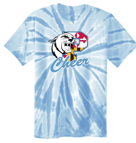 Panthers Cheer - Cheer Flag Tie Dye Short Sleeve – Crab & Anchor Apparel
