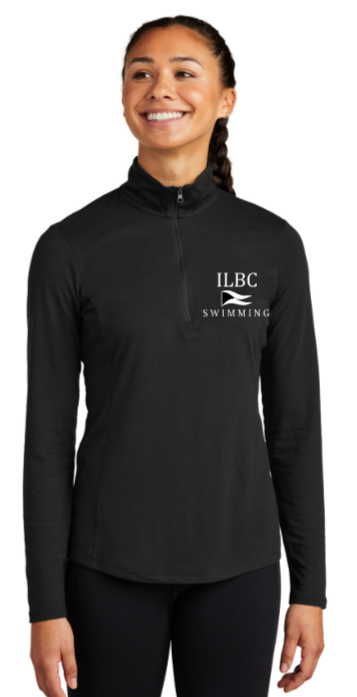 ILBC Swim - 1/4 zip Lady Pullover - Black – Crab & Anchor Apparel