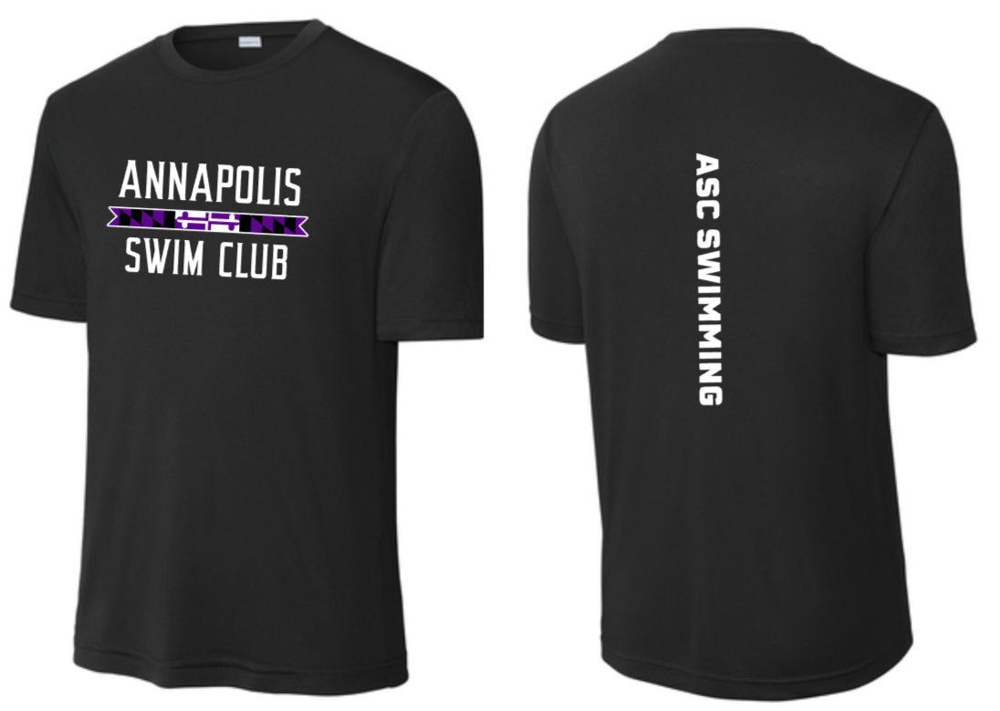Annapolis Swim Club - Flag Performance Short Sleeve Shirt (Youth or Ad ...