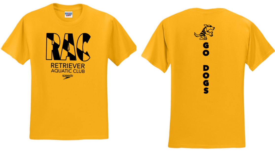 RAC Swimming - Gold Short Sleeve Shirt (Youth or Adult) – Crab & Anchor ...