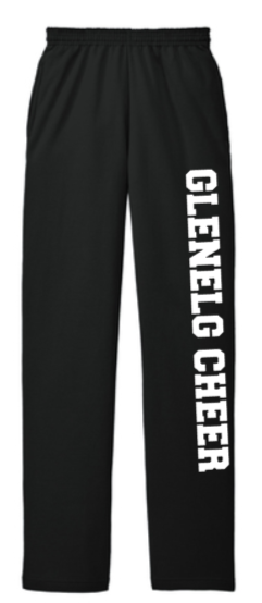 GHS Cheer - Black Sweatpants (Open Bottom) – Crab & Anchor Apparel
