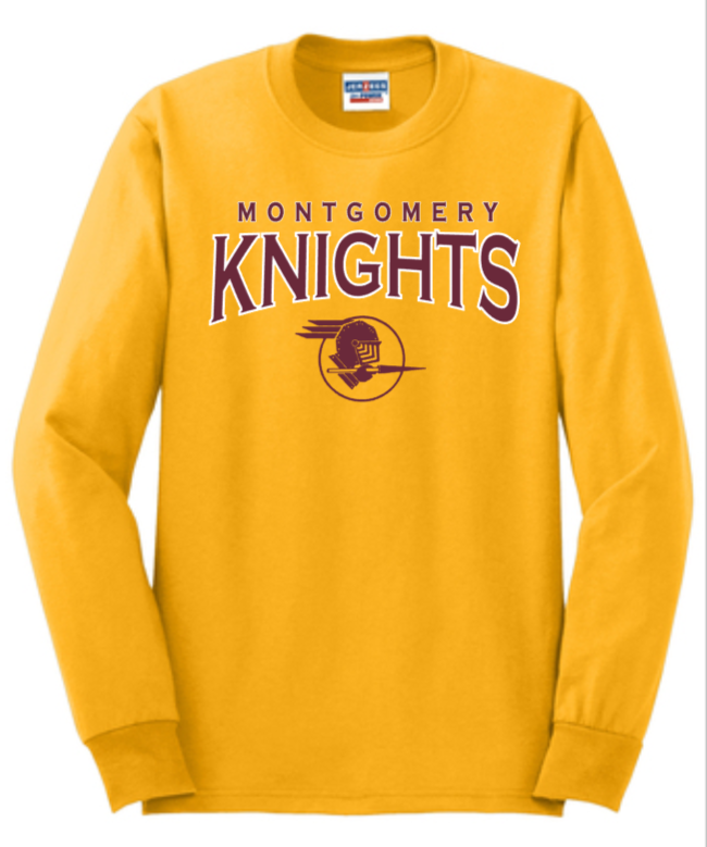 MC Fightin' Knights - Pro Logo - GOLD Long Sleeve T Shirt – Crab ...