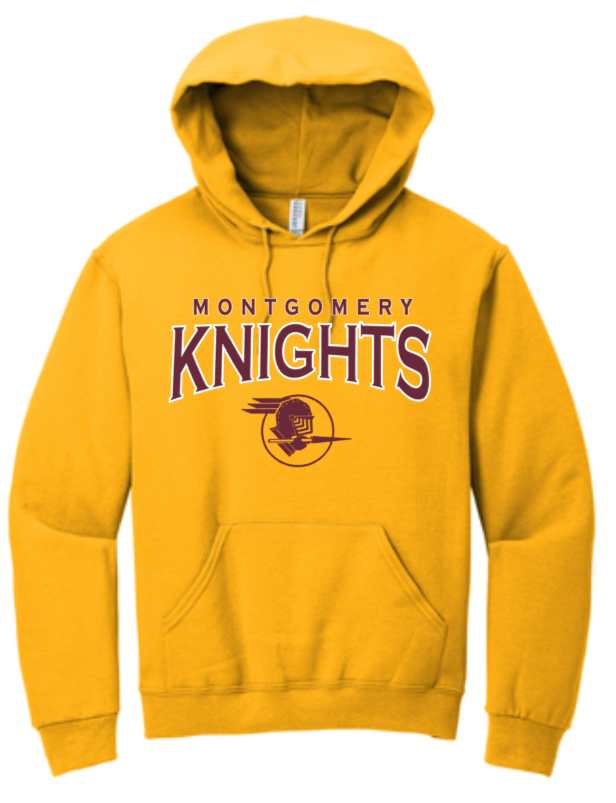 MC Fightin' Knights - Pro Logo - GOLD Hoodie – Crab & Anchor Apparel