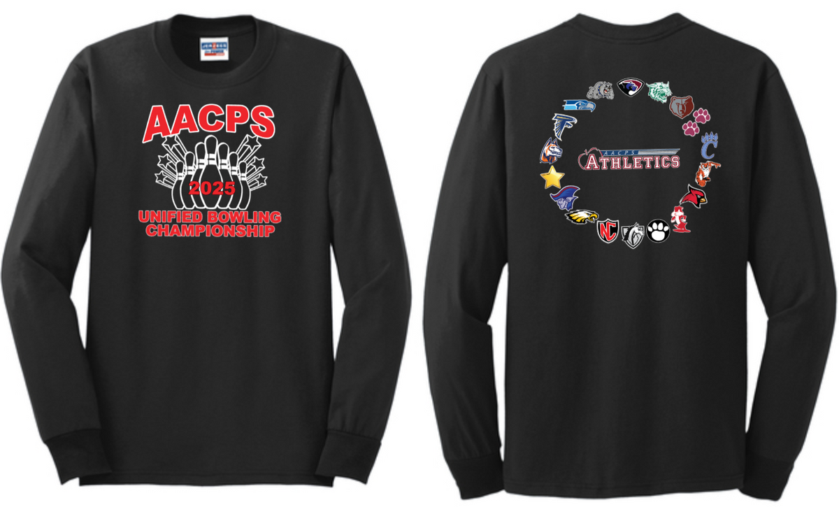 2025 AACPS UNIFIED BOWLING CHAMPS - Black Long Sleeve Shirt – Crab ...