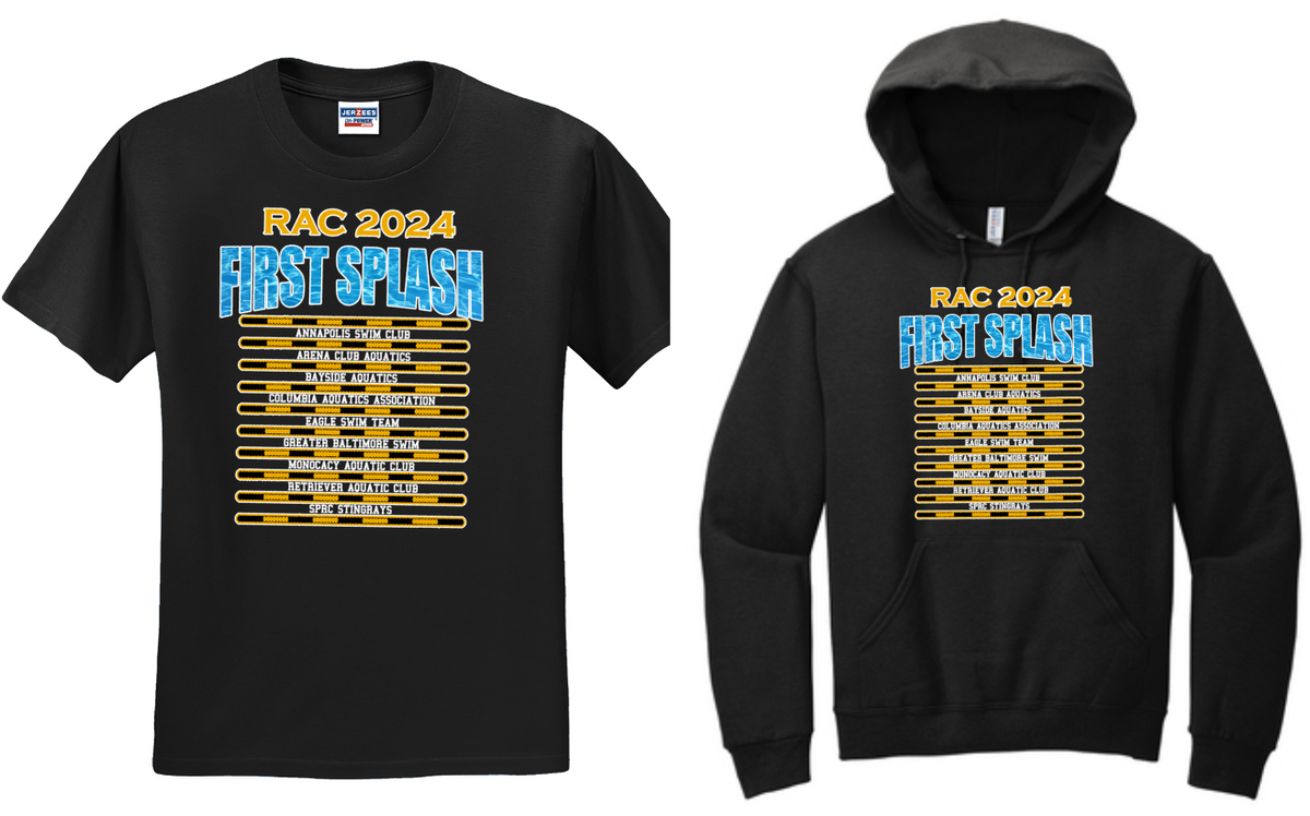 RAC - 2024 First Splash Event Shirt or Hoodie – Crab & Anchor Apparel