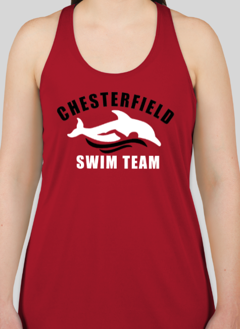 Chesterfield Swim Team Shirts - Ladies Racer Back Tank Tops – Crab ...