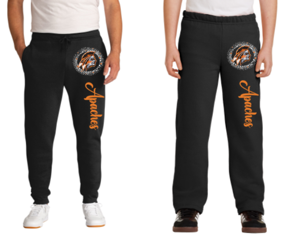 Apaches Cheer - Official Sweatpants (Joggers or Open Bottom) – Crab ...