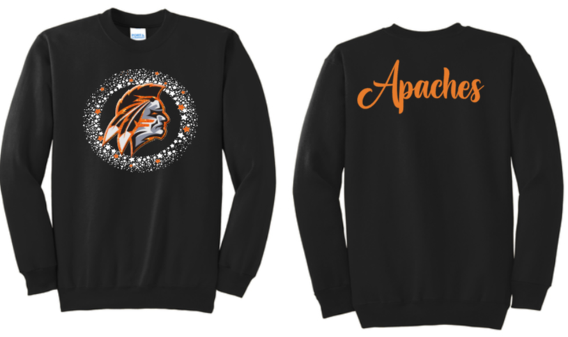 Apaches TEAM Cheer - Official Crew Neck Sweatshirt (Toddler/Youth/Adul ...