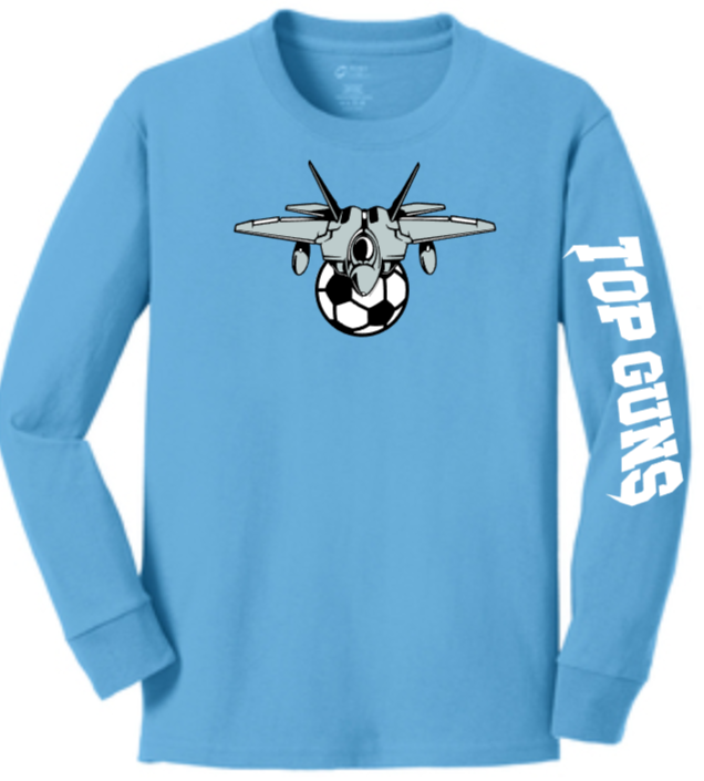 Top Guns - TAKE OFF Long Sleeve T Shirt (Light Blue or White) – Crab ...